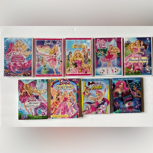 Media | Lot Of 9 Barbie Dvds | Poshmark
